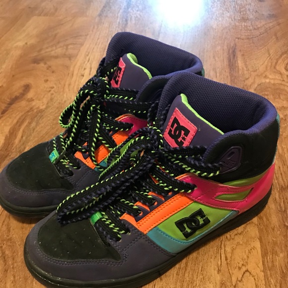 DC | Shoes | Neon Rainbow Dc Sneakers | Poshmark